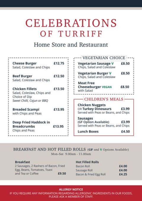 Restaurant - Celebrations of Turriff