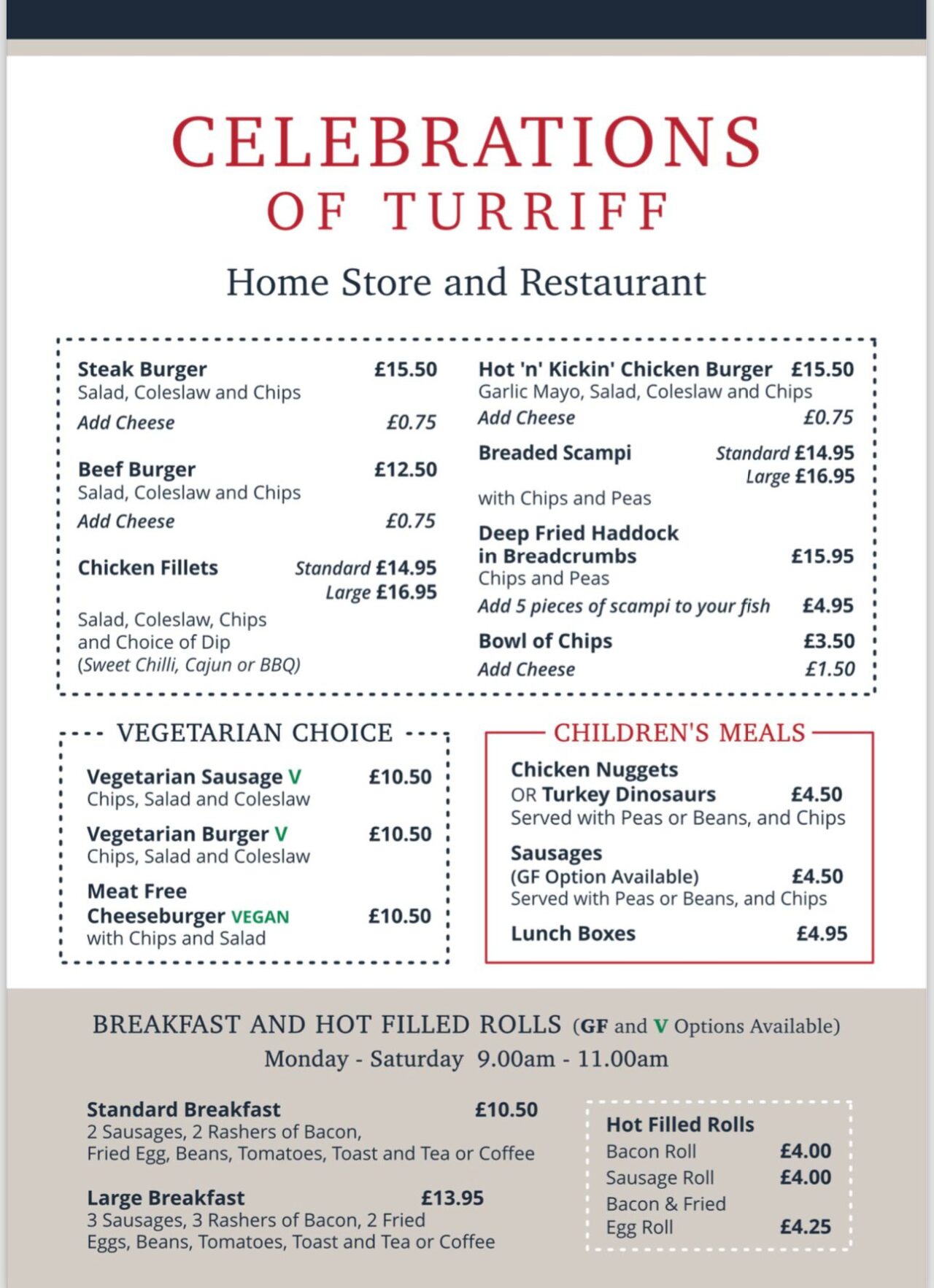 Restaurant | Celebrations of Turriff